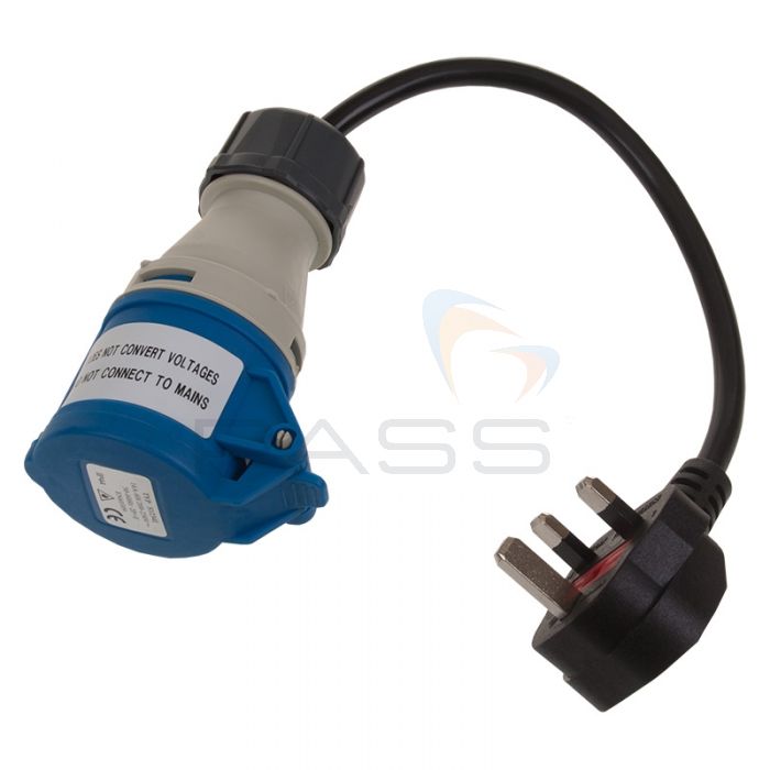 240v UK 13 Amp Plug to 240v (16 Amp) 3 Pin Socket | 240V PAT Testing Lead